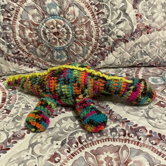 Handmade | Toys | Crochet Multi Coloreddinosaur Handmade Plush Toy Has ...
